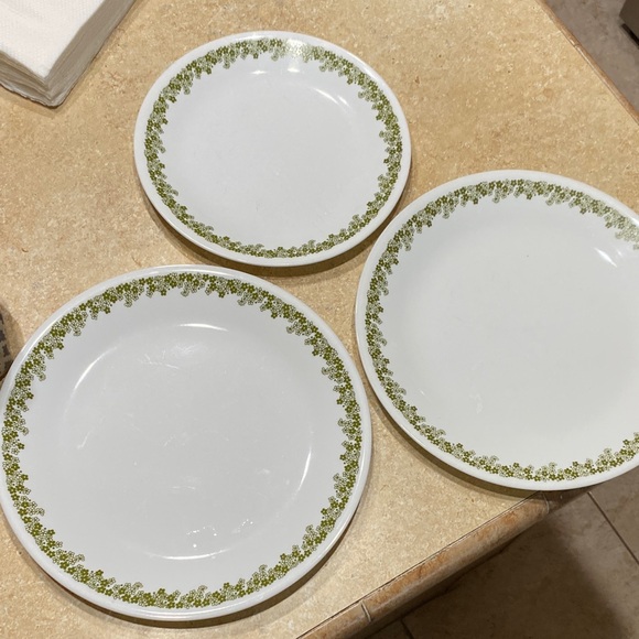 Corelle | Dining | Vintage Corelle Spring Blossomgreen Crazy Daisy Set3 ...